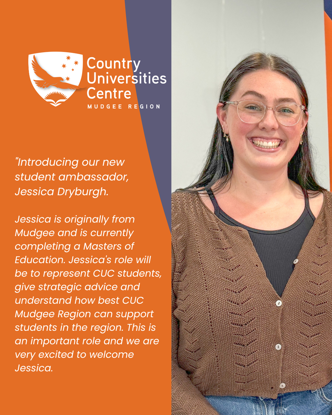 Student Ambassador Jessica Dryburgh | CUC Mudgee Region